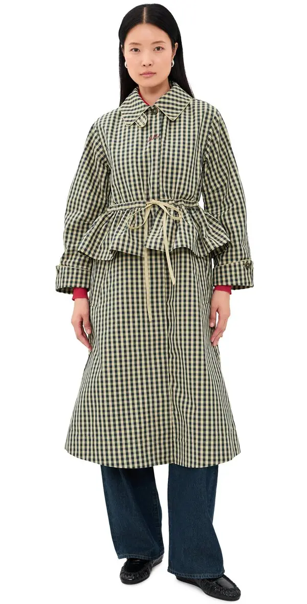 DAMSON MADDER Myrtle Trench Coat - Navy