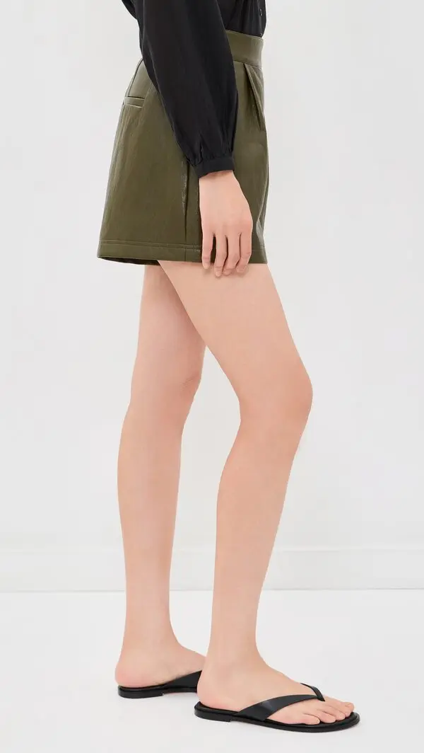 Hunter Bell Ashton Faux Leather Shorts