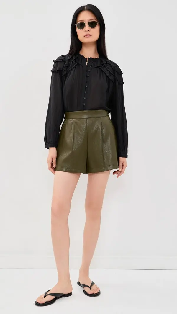 Hunter Bell Ashton Faux Leather Shorts