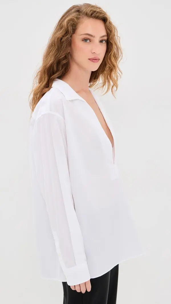 Comme Si Deep V Blouse