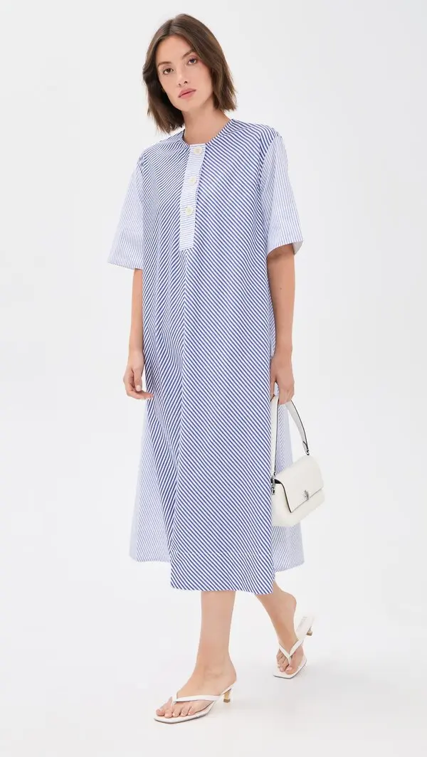 LEE MATHEWS Ivy Stripe Shirt Dress