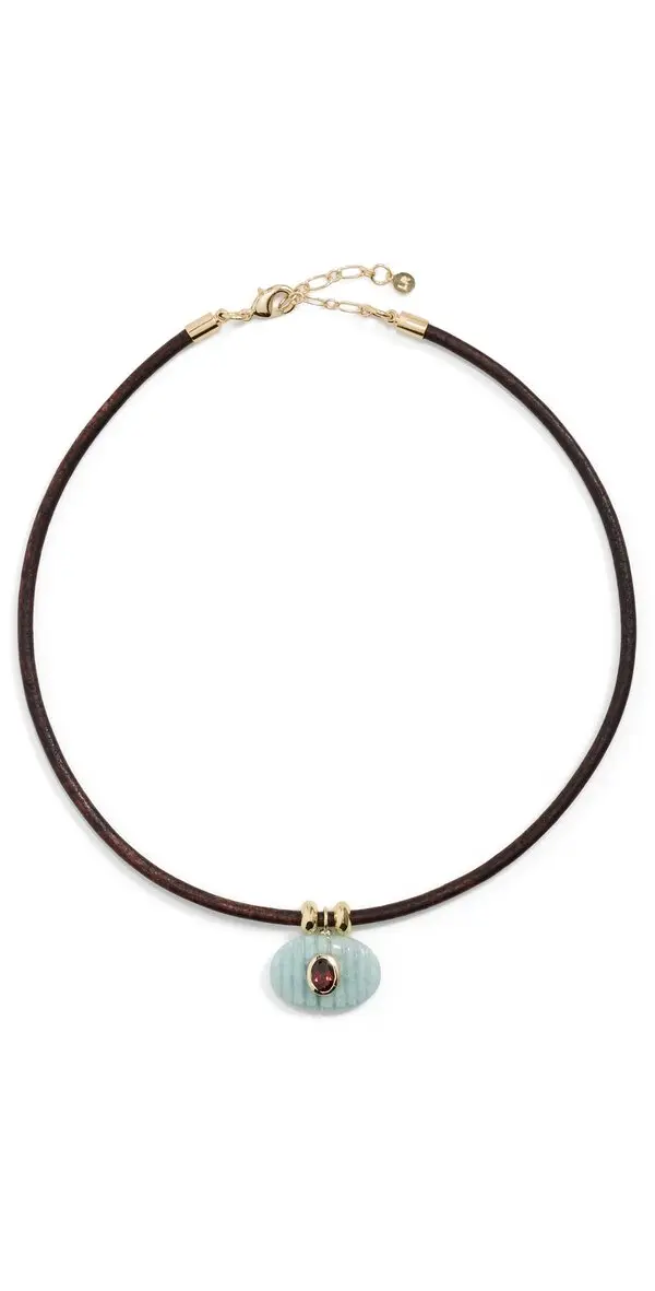 LACEY RYAN Aquamarine Horizontal Treasure Necklace - Blue