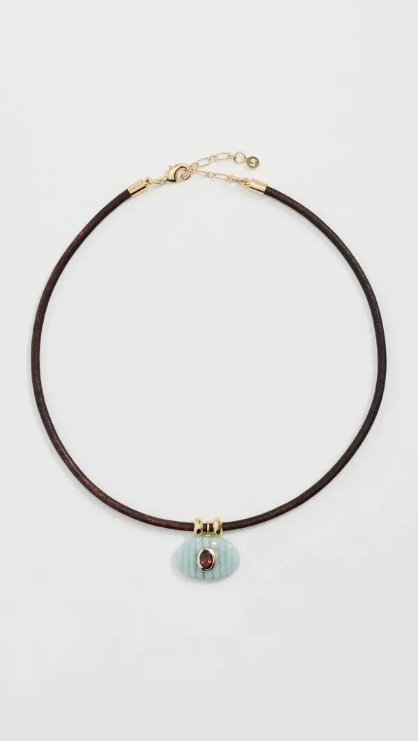 LACEY RYAN Aquamarine Horizontal Treasure Necklace