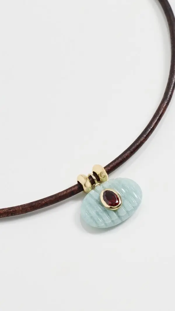 LACEY RYAN Aquamarine Horizontal Treasure Necklace