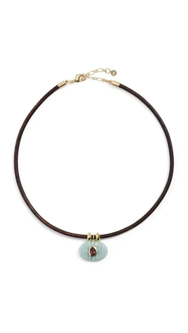 LACEY RYAN Aquamarine Horizontal Treasure Necklace