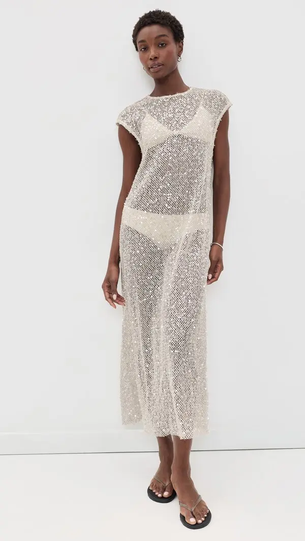 VRG GRL Sabre Sequin Midi Dress