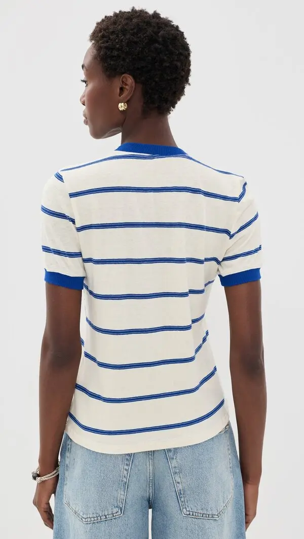 ASKK NY Classic Ringer Tee With Stripe Pattern