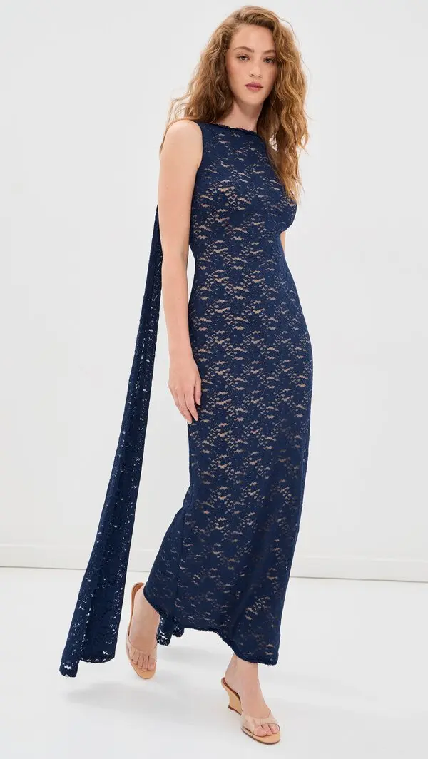 RUNAWAY THE LABEL Janie Boat Neck Maxi Dress