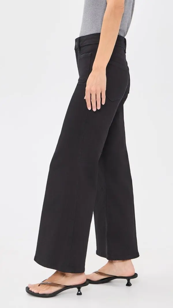 Good American Good Petite Palazzo Jeans - Black001