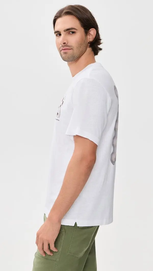 Frescobol Carioca Dinis Cotton Box Wave Printed T-shirt