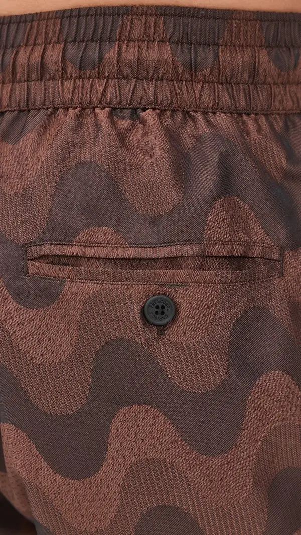Frescobol Carioca Rio Sport Copacabana Jacquard Swim Trunks - Cacao