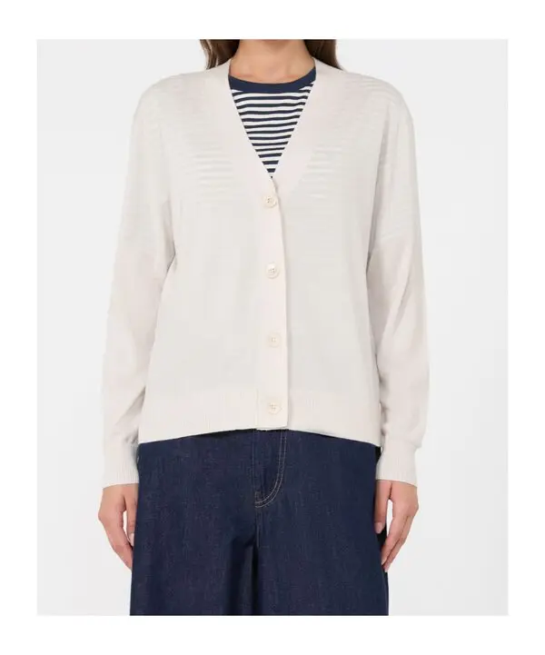 Max Mara Wool, Silk And Cashmere V-neck Cardigan