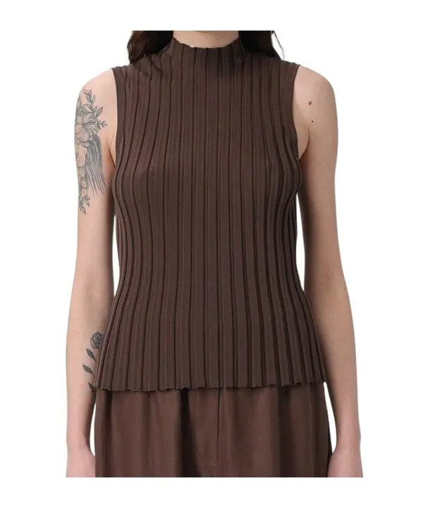 Max Mara Wkdbautta Sleeveless Knitted Top - Brown