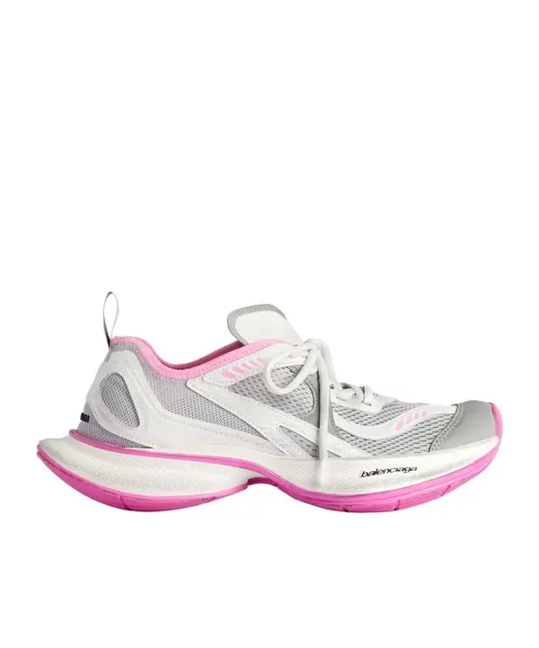 Balenciaga Circuit Low-top Sneakers - Gray/white/pink