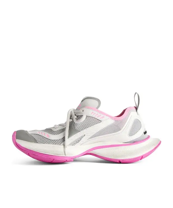 Balenciaga Circuit Low-top Sneakers - Gray/white/pink
