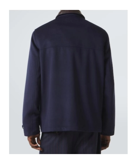 Brunello Cucinelli Leather-trimmed Wool Jacket