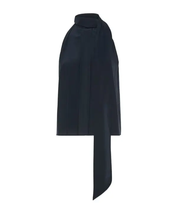 Max Mara Pleated Silk Top