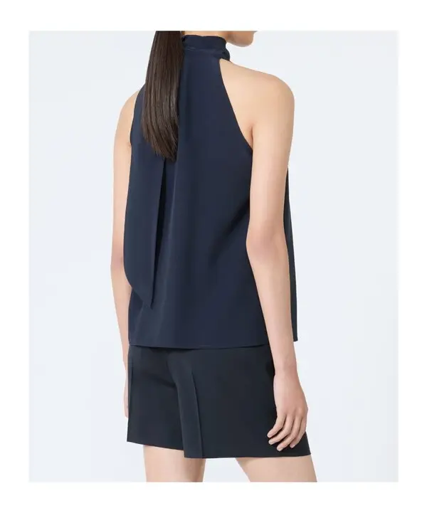 Max Mara Pleated Silk Top
