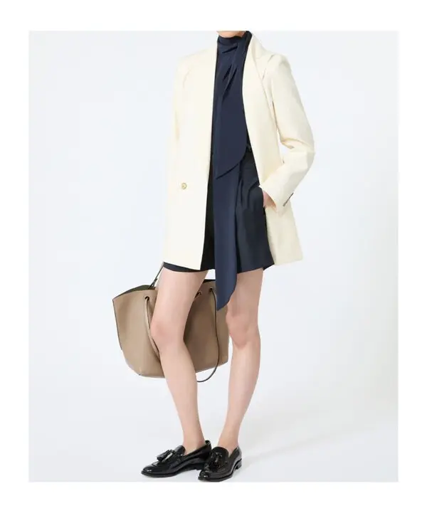 Max Mara Pleated Silk Top