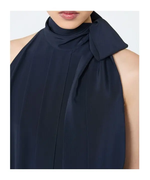 Max Mara Pleated Silk Top