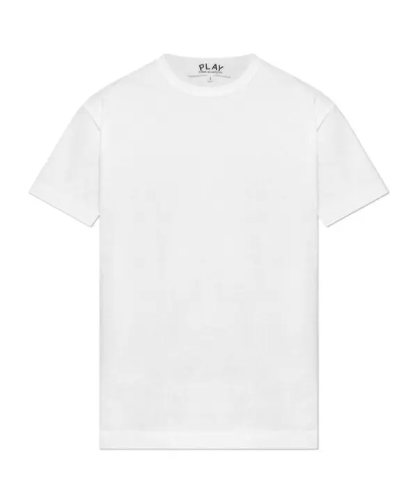 Play Comme Des Garcon Comme Des Garçons Play Logo Patch Crewneck T-shirt - White
