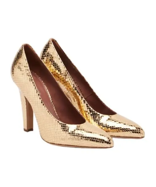 Paris Texas Elsa 100 Metallic Leather Pumps