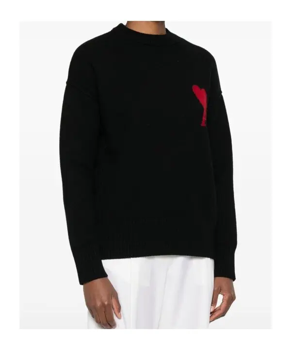 AMI Paris Heart-motif Sweater