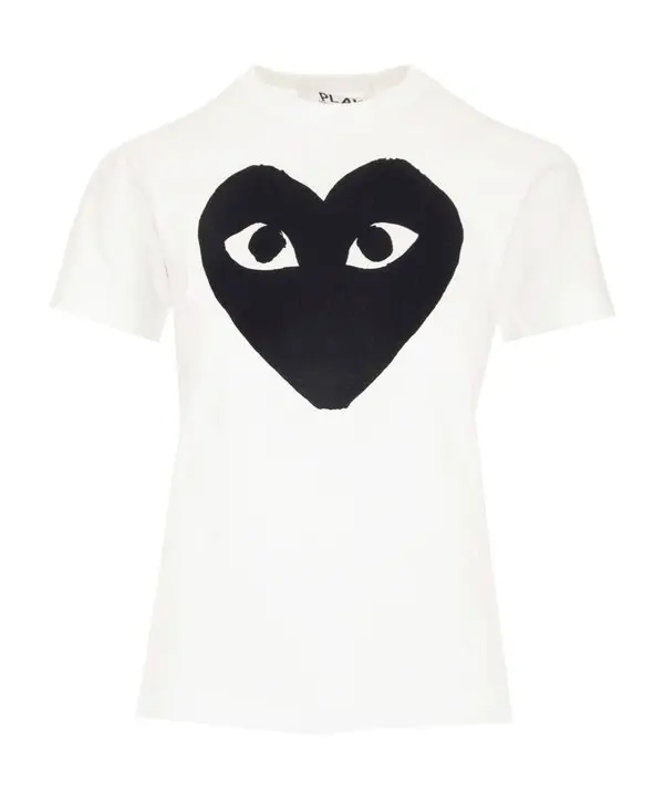 Comme Des Garçons Heart Printed Crewneck T-shirt