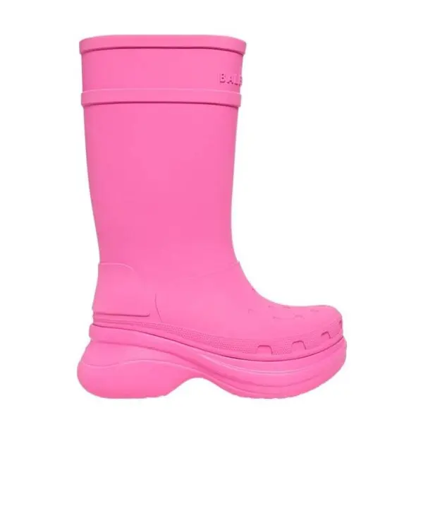 Balenciaga Crocs Boot In Bright - Pink