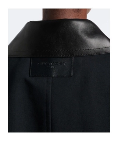Givenchy Leather-trimmed Cotton And Wool Jacket
