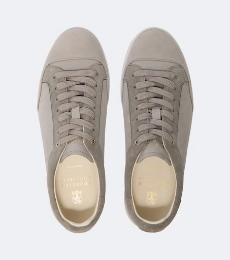 Brunello Cucinelli Suede-trimmed Leather Sneakers