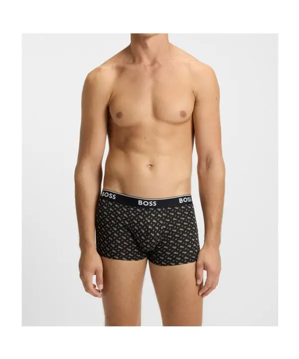 Hugo Boss Patterned Logo Boxers Pack Of Three