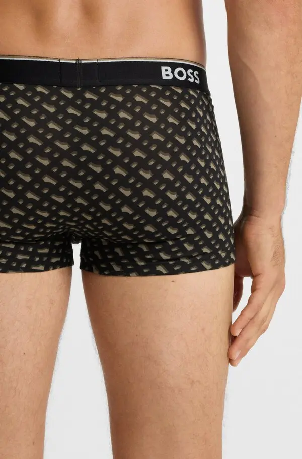 Hugo Boss Patterned Logo Boxers Pack Of Three