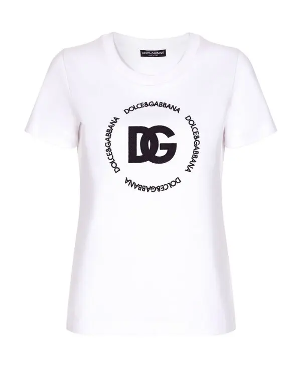 Dolce & Gabbana Dolce Gabbana Dg Printed Crewneck T-shirt - White