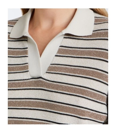 Brunello Cucinelli Striped Cotton-blend Polo Sweater