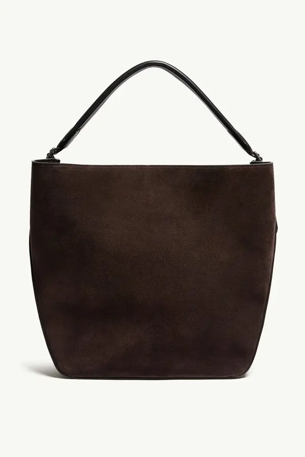Moncler Carlo Suede Shoulder Bag