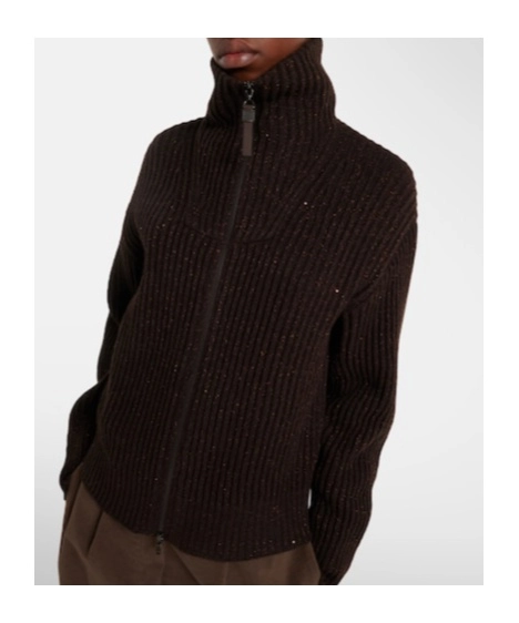 Brunello Cucinelli Monili Zip-up Sweater