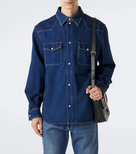 Valentino Garavani Vgold Denim Western Shirt