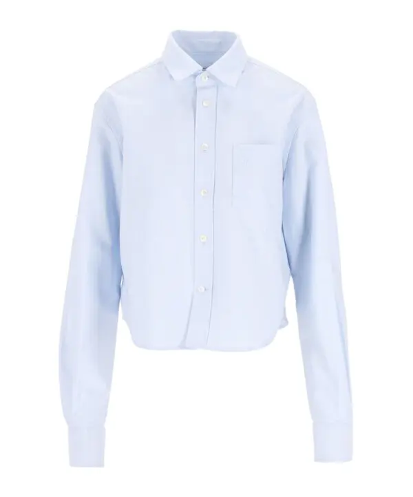 AMI Paris Long Sleeve Buttoned Shirt - Sky Blue