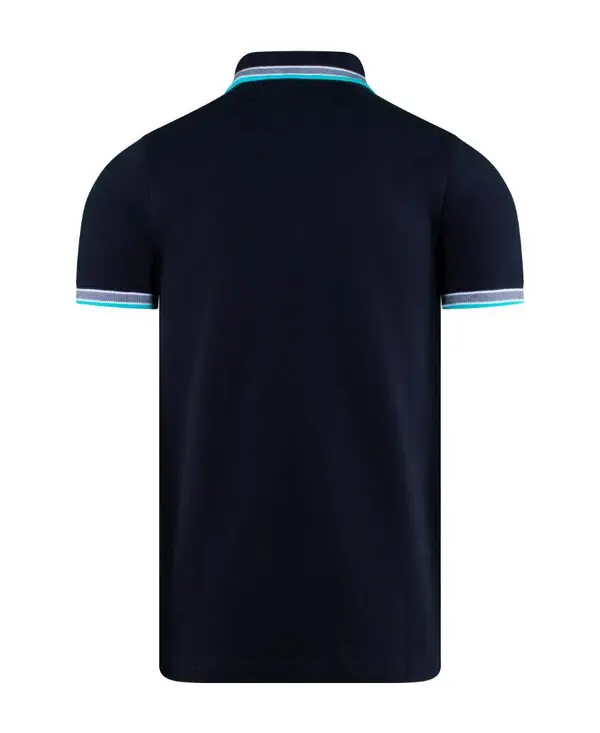 Hugo Boss Logo Embroidered Short-sleeved Polo Shirt - Black