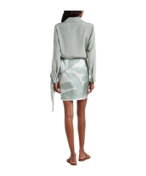 Max Mara Printed Silk Twill Miniskirt