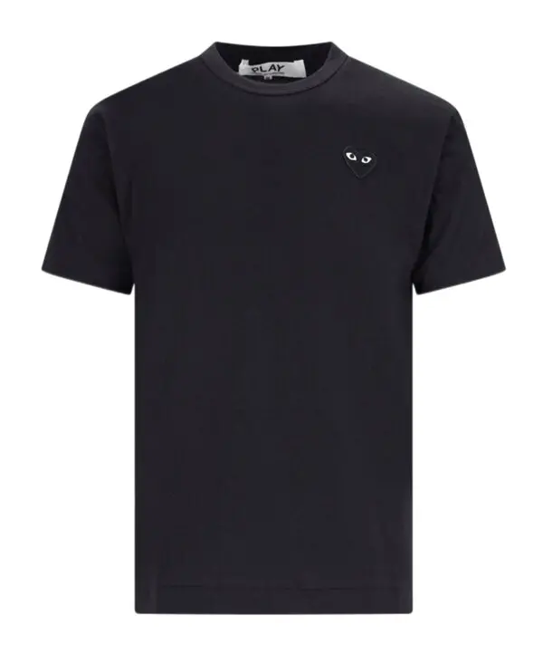 Comme Des Garçons Logo Embroidered T-shirt - Black
