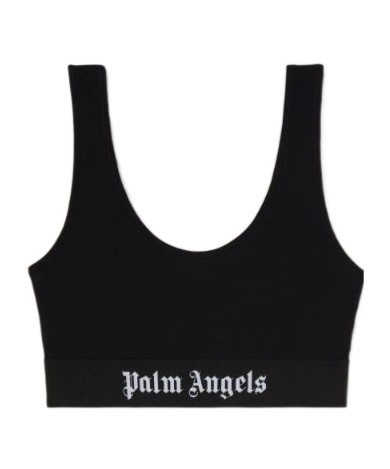 Palm Angels Scoop Back Two-toned Bra - Black