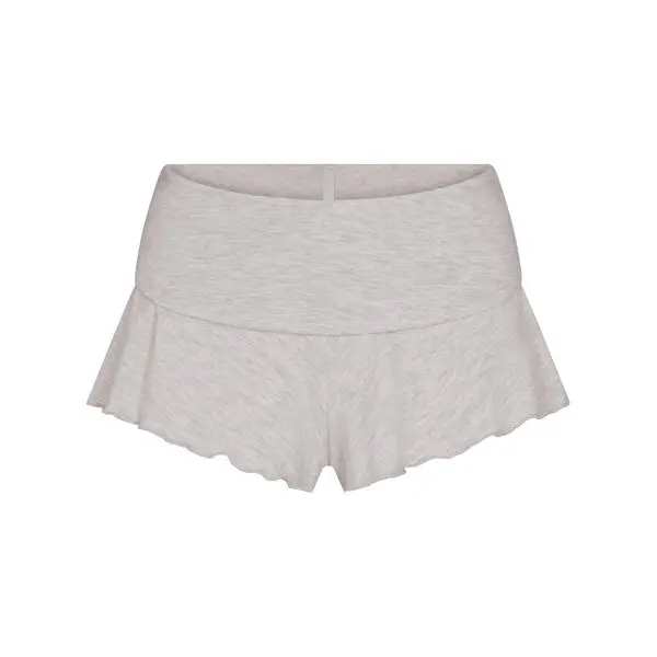SKIMS Sleep Henley And Foldover Short Set | Grey