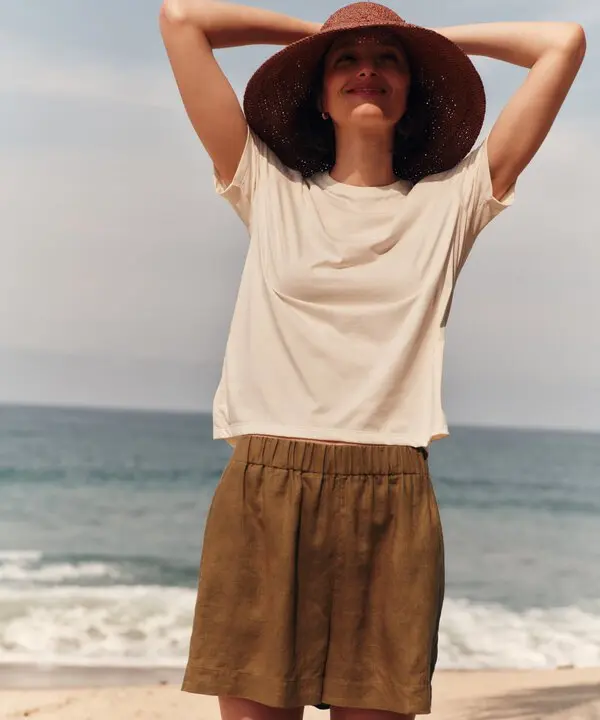 Jenni Kayne Linen Logan Short - Brown