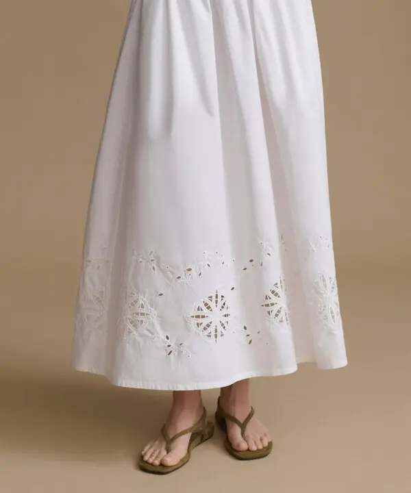 Jenni Kayne Broderie Lauren Skirt - White