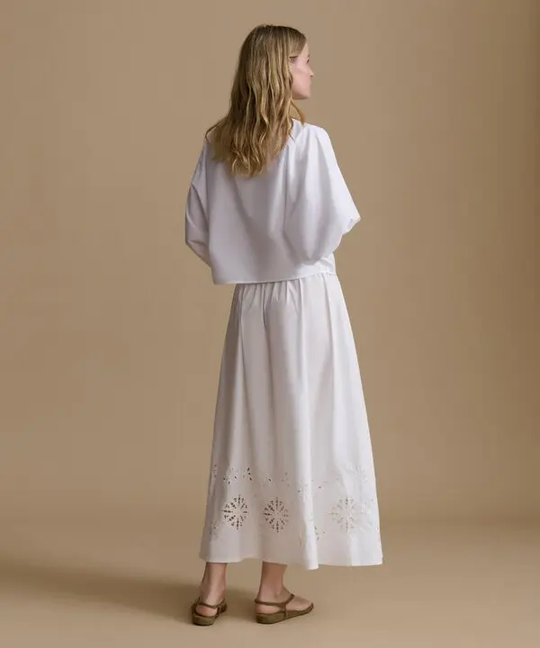 Jenni Kayne Broderie Lauren Skirt - White