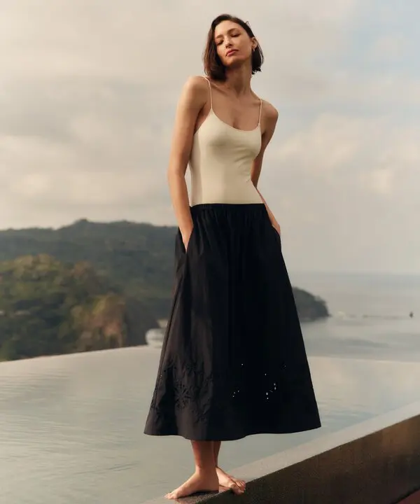 Jenni Kayne Broderie Lauren Skirt - Navy