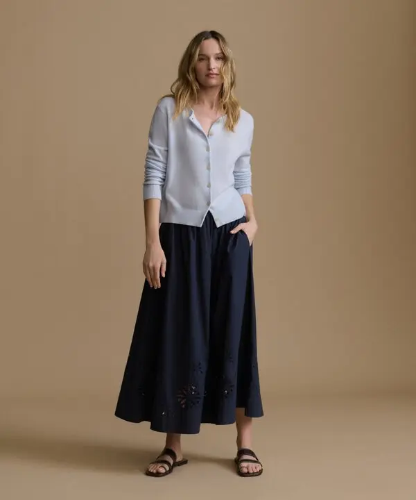 Jenni Kayne Broderie Lauren Skirt - Navy