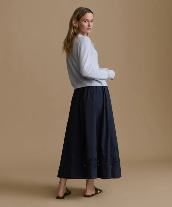 Jenni Kayne Broderie Lauren Skirt - Navy